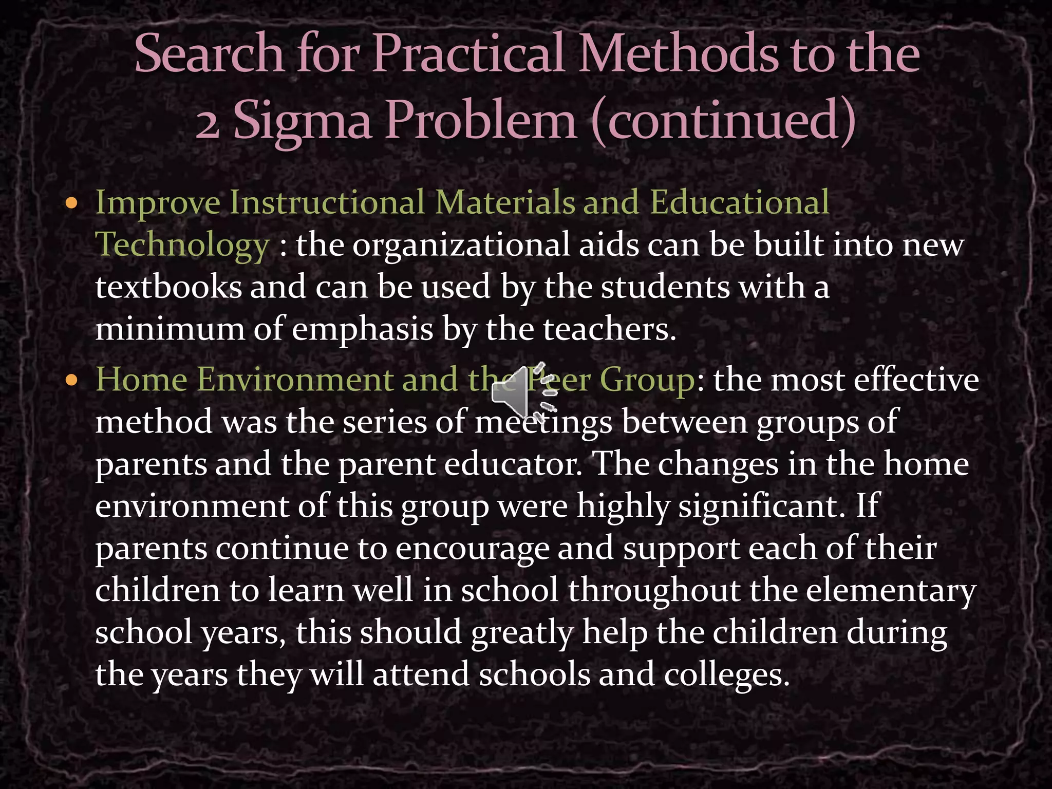 Bloom’s 2 sigma by marietta jones | PPTX