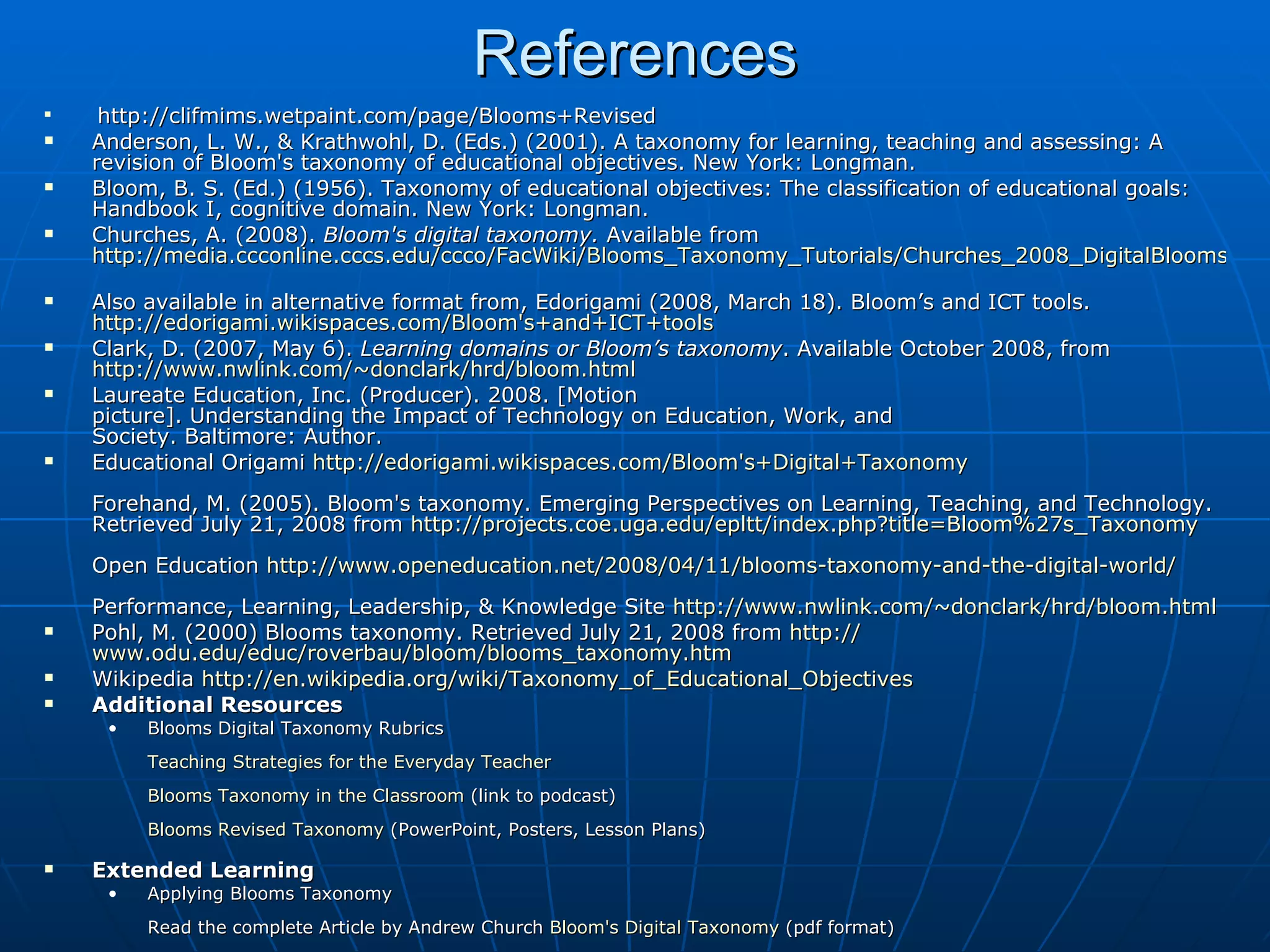 Bloom’S And Technology Integration | PPT