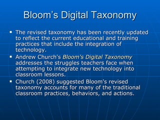 Bloom’S And Technology Integration | PPT