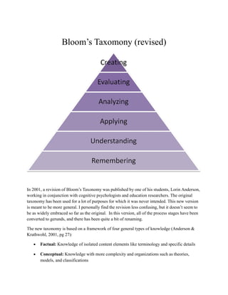 Blooms original revised taxonomy pyramids | PDF
