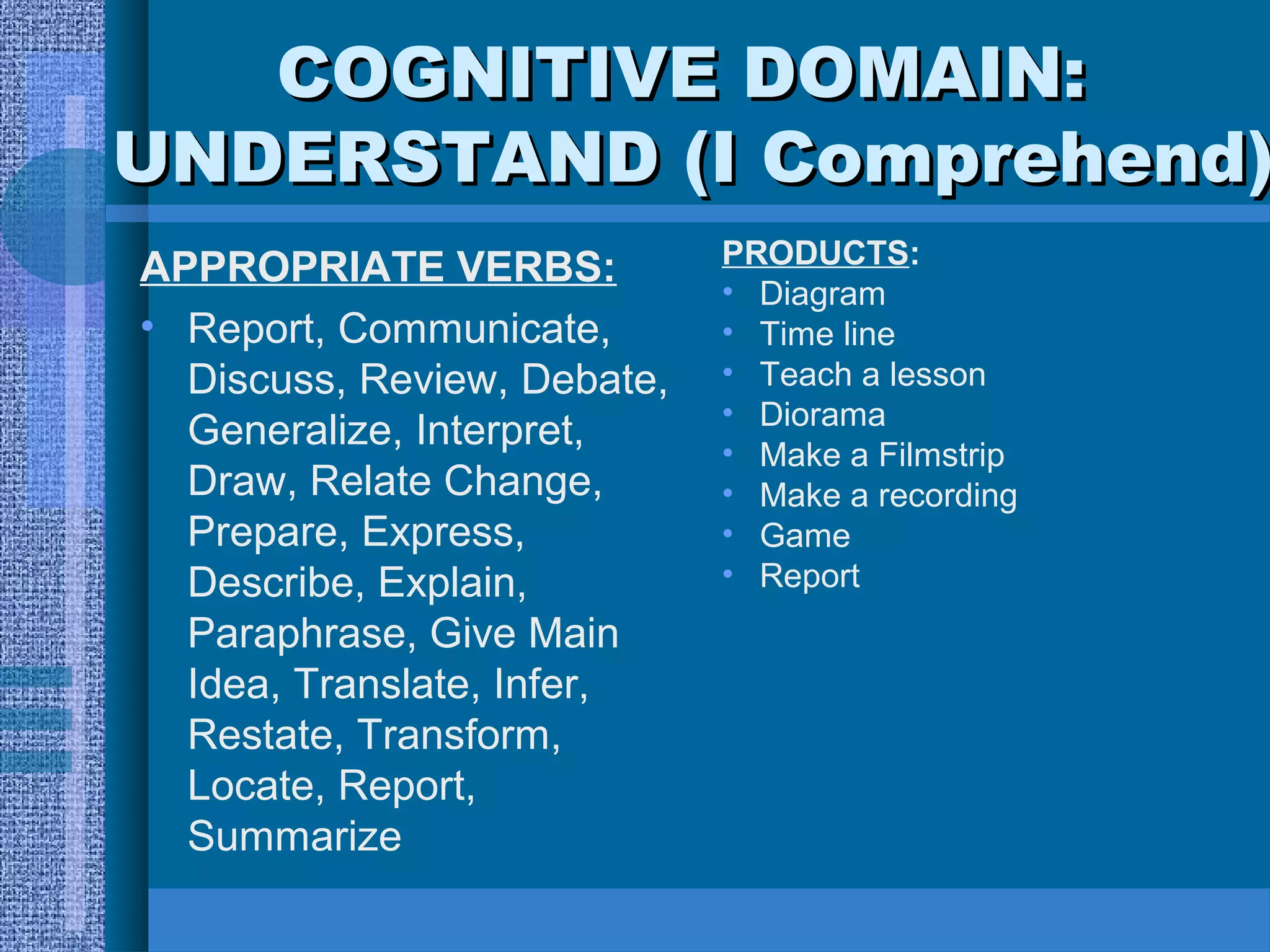 Bloom's revised taxonomy | PPT