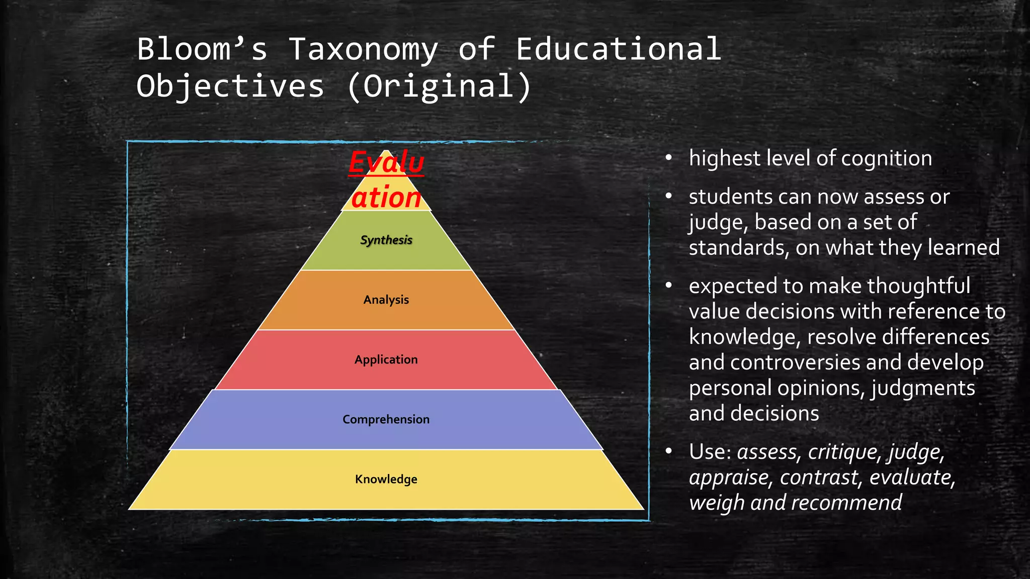 Bloom’s Revised Taxonomy of Educational Objectives | PPTX