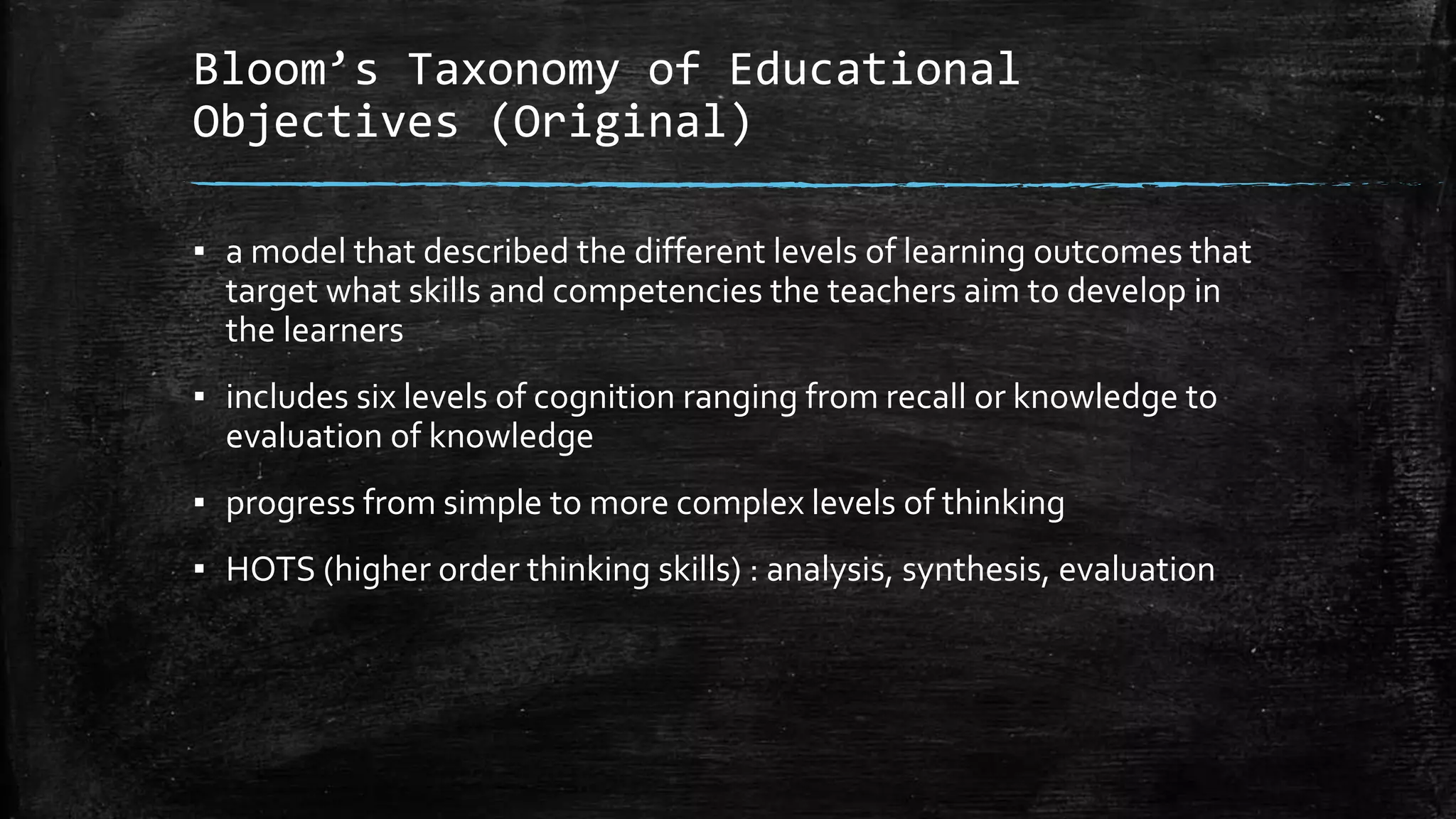 Bloom’s Revised Taxonomy of Educational Objectives | PPTX