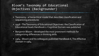 Bloom’s Revised Taxonomy of Educational Objectives | PPTX