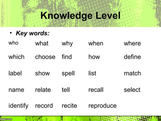Bloom's Taxonomy | PPT