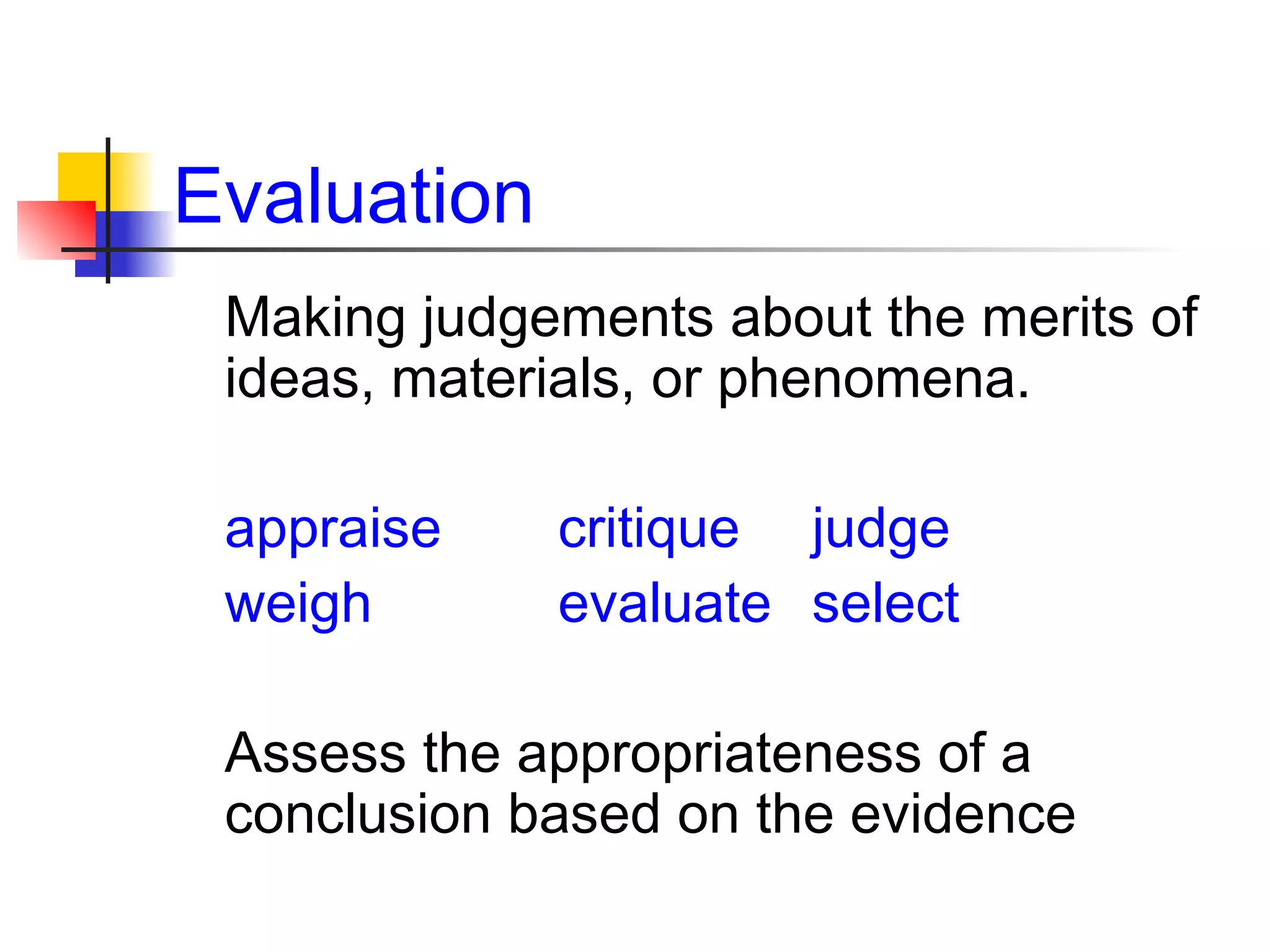 Blooms taxonomy | PPT