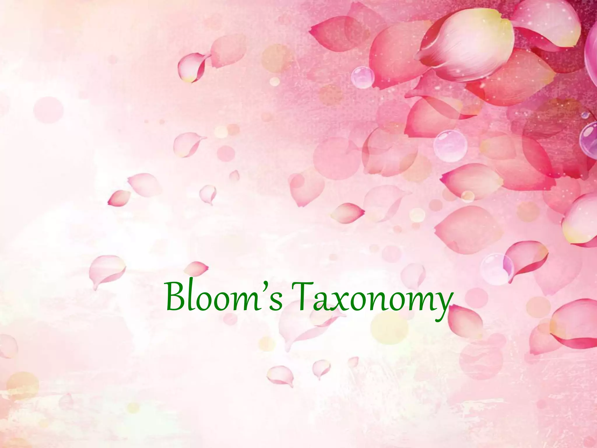 Bloom’s taxonomy | PPT