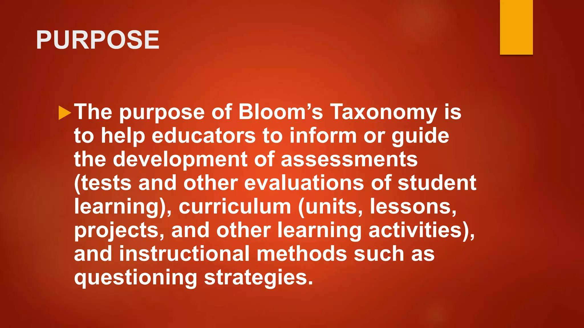 Bloom’s Taxonomy PowerPoint Presentation 2017 | PPTX