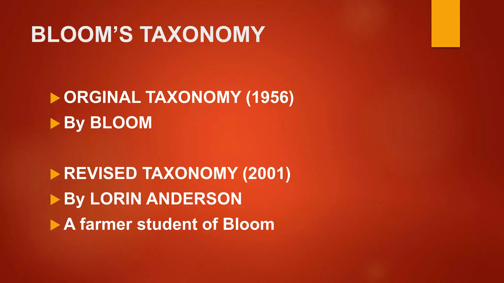 Bloom’s Taxonomy PowerPoint Presentation 2017 | PPTX