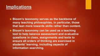 Bloom’s Taxonomy PowerPoint Presentation 2017 | PPTX