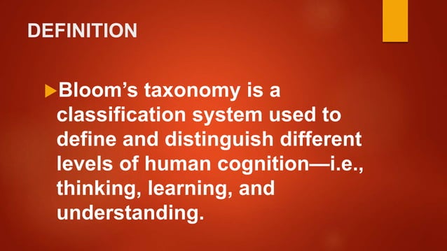 Bloom’s Taxonomy PowerPoint Presentation 2017 | PPTX