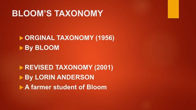 Bloom’s Taxonomy PowerPoint Presentation 2017 | PPTX