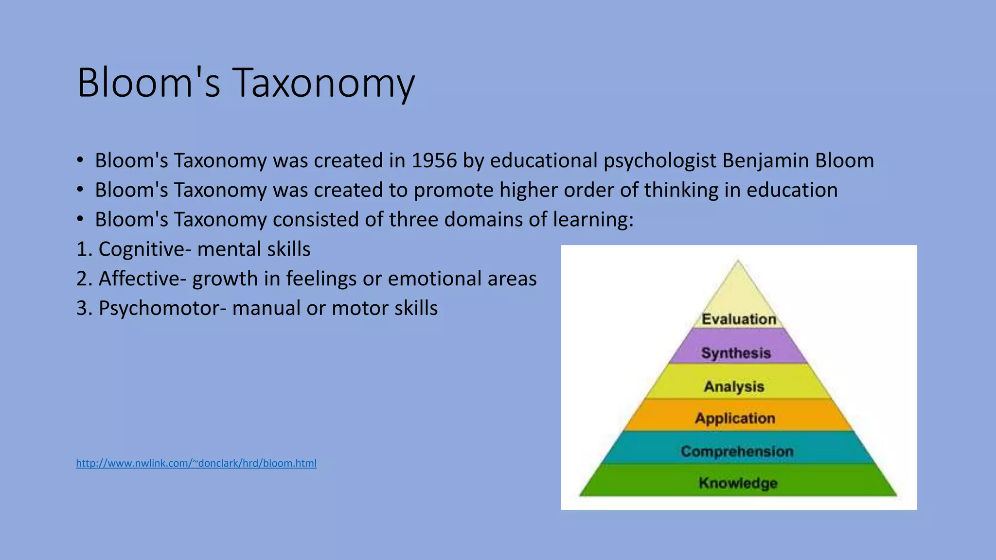 Bloom's taxonomy | PPT