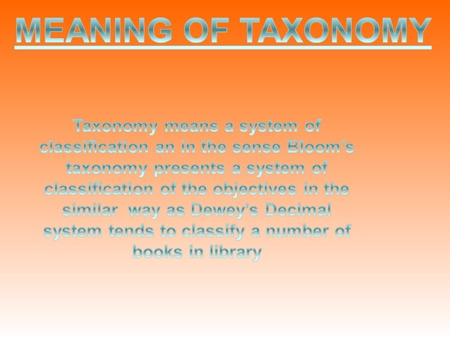 Bloom's taxonomy | PPT