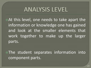 Bloom's taxonomy with example | PPTX