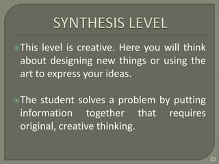 Bloom's taxonomy with example | PPTX