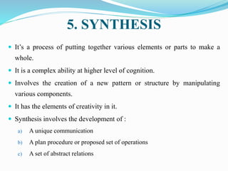 BLOOM'S TAXONOMY | PPTX