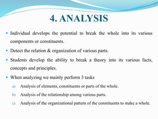 BLOOM'S TAXONOMY | PPTX