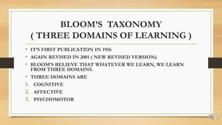 Bloom's taxonomy | PPTX