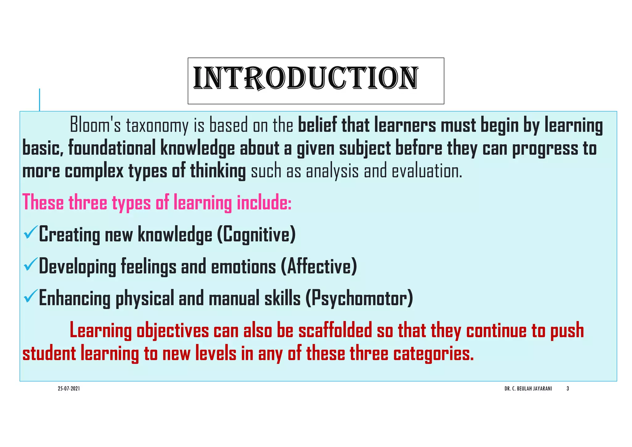 Bloom's taxonomy | PDF