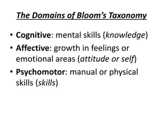 Bloom’s taxonomy | PPTX | Education