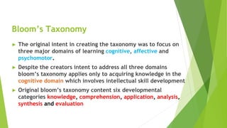 Bloom's Taxonomy | PPTX