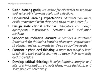 BLOOMS taxonomy of instructional objectives | PPTX