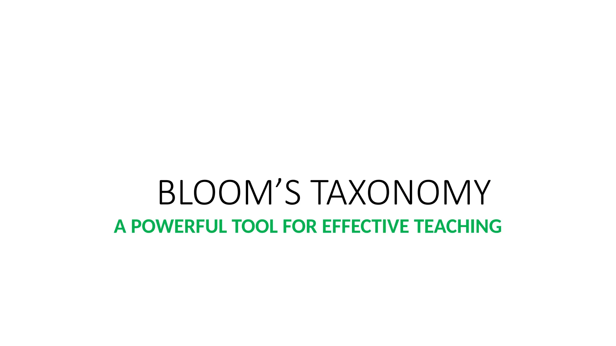 BLOOM’S TAXONOMY, types , pyramid of taxonomy | PPTX