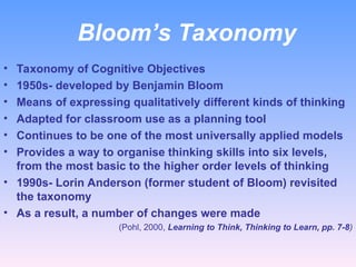 bloom bloom blooom taxonomy bloom bloom b | PPT