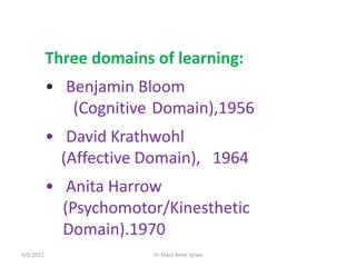 Blooms taxonomy cognitive domain. MAJ ppt | PPT