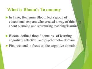 Binjamin Bloom's Taxonomy - lecture 1.pptx