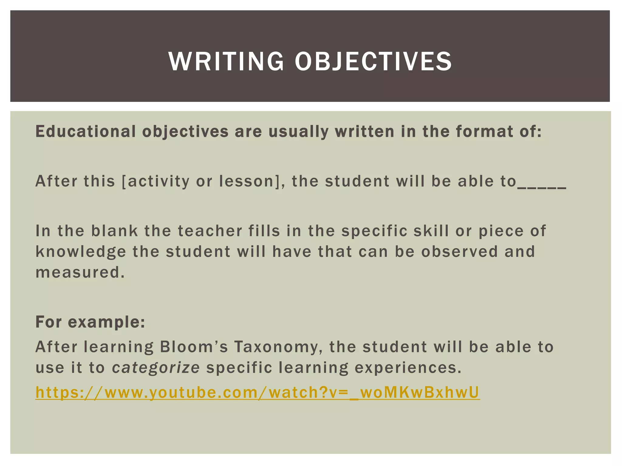 Bloom's taxonomy | PPTX