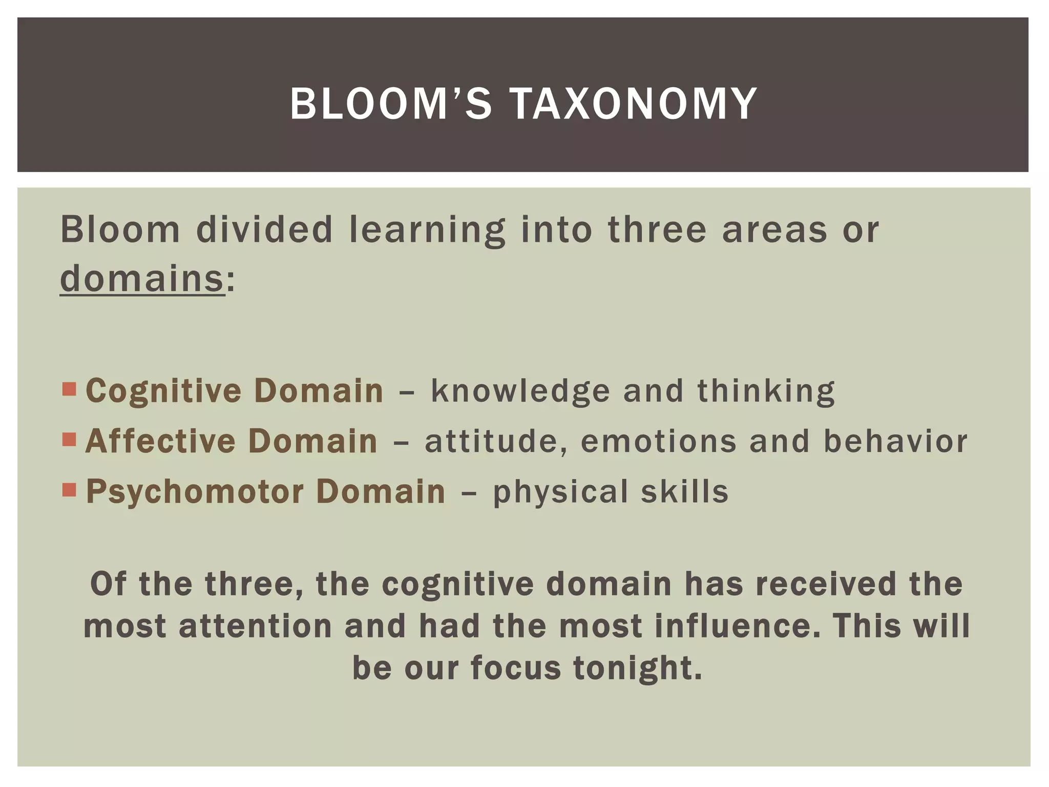 Bloom's taxonomy | PPTX