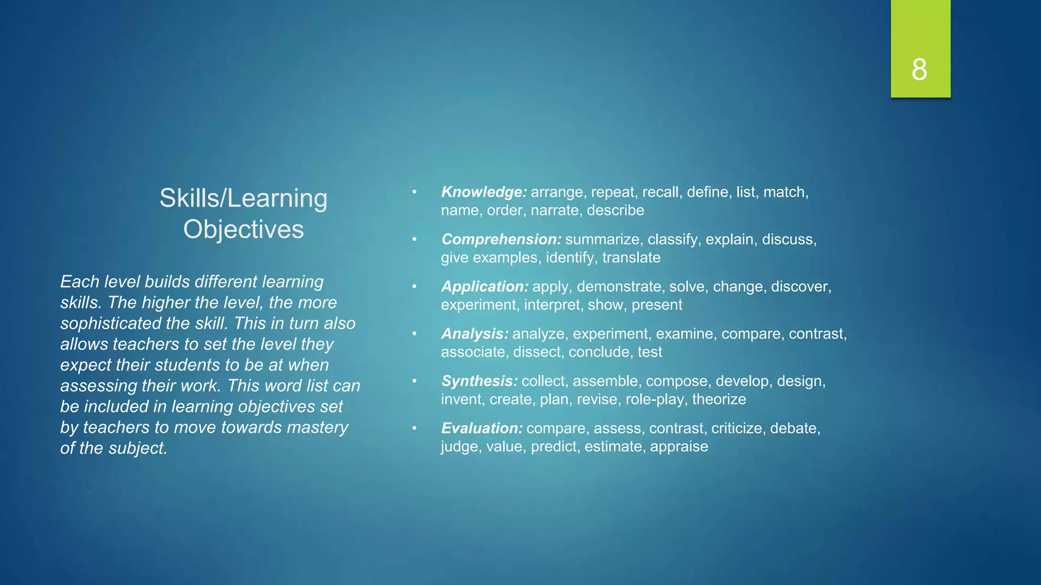 Bloom’s taxonomy | PPTX