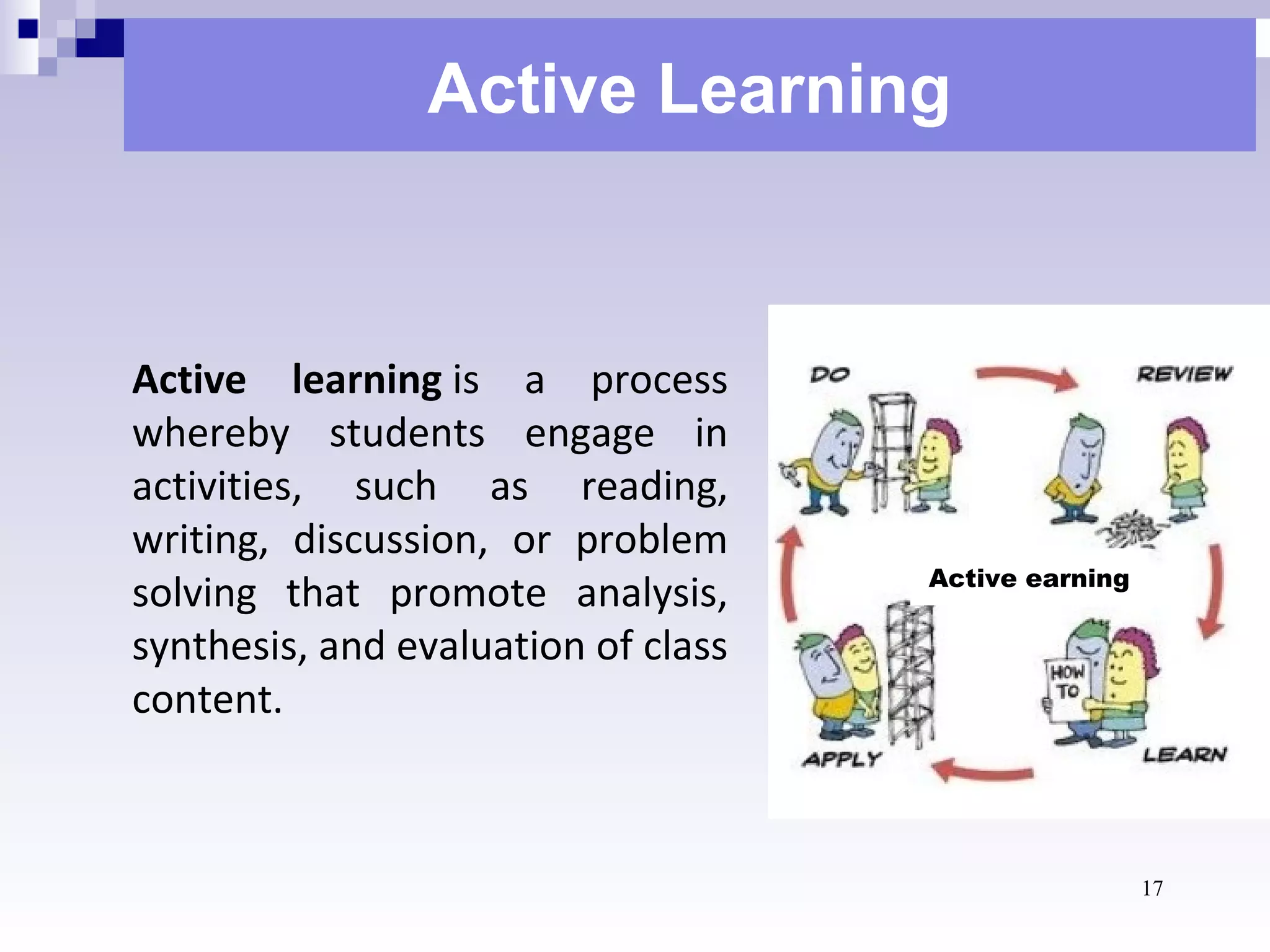 Bloom's Taxonomy and Its Application for Active Learning | PPT