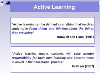Bloom's Taxonomy and Its Application for Active Learning | PPT