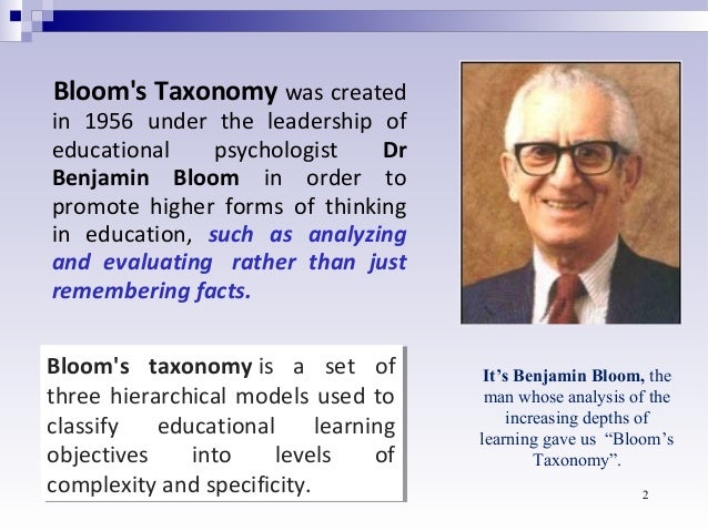 Bloom's Taxonomy and Its Application for Active Learning