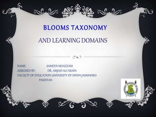 Blooms taxonomy and learning domains | PPTX