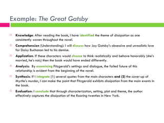 Bloom’s taxonomy and the Introductory Paragraph | PPT