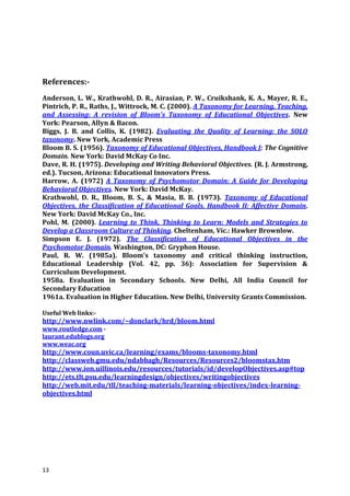 Blooms taxonomy a revolutionary learning approach | PDF