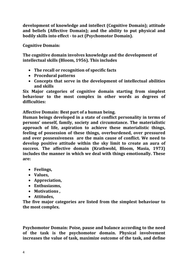 Blooms taxonomy a revolutionary learning approach | PDF | Education