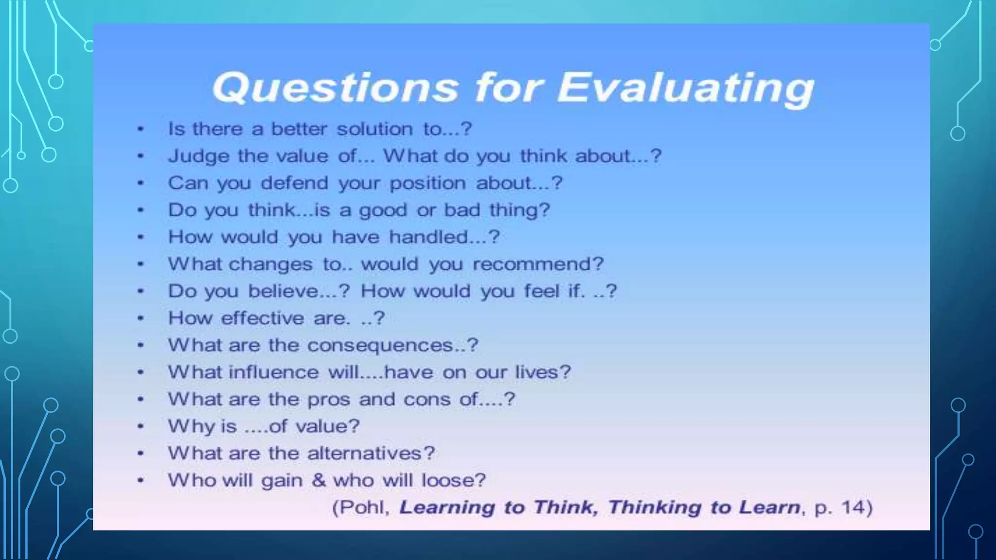 Bloom’s Taxonomy: Assessment | PPTX