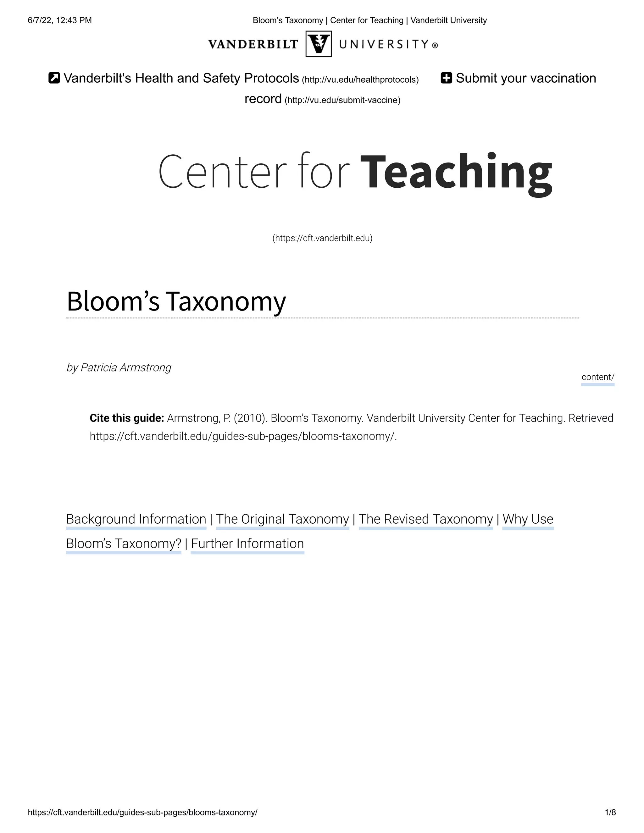 Bloom’s Taxonomy _ Center for Teaching _ Vanderbilt University.pdf ...