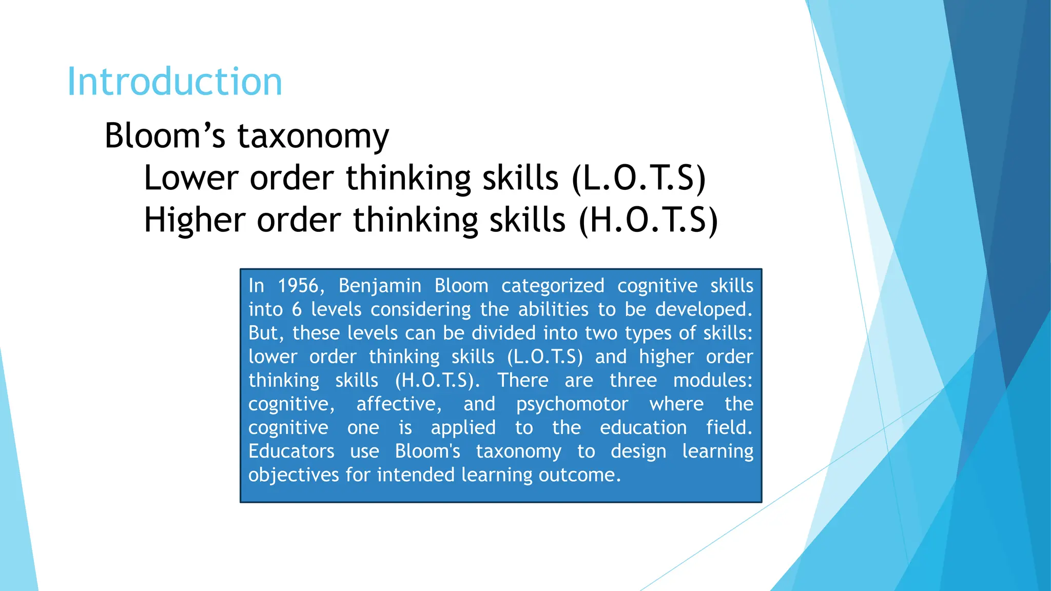 Bloom's taxonomy_LOTS_HOTS - G1.pdf jjjjjjj | PDF | Education