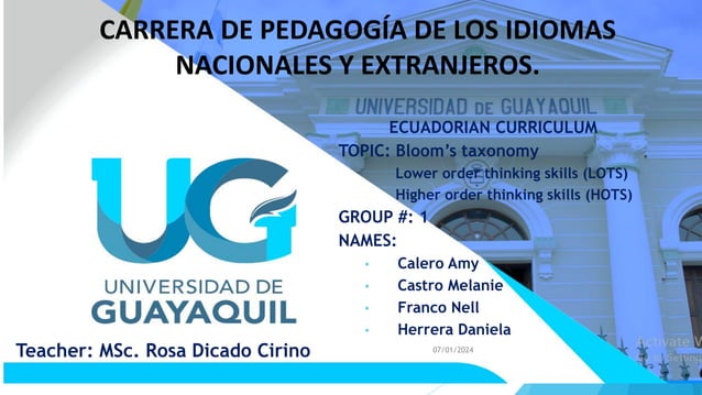 Bloom's taxonomy_LOTS_HOTS - G1.pdf jjjjjjj | PPT