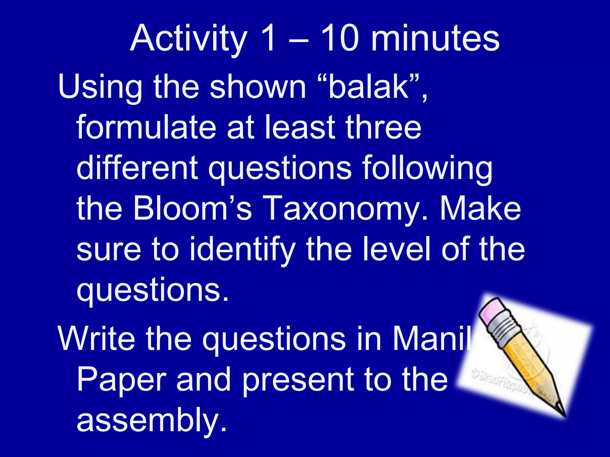 Blooms taxonomy powerpoint | PPT