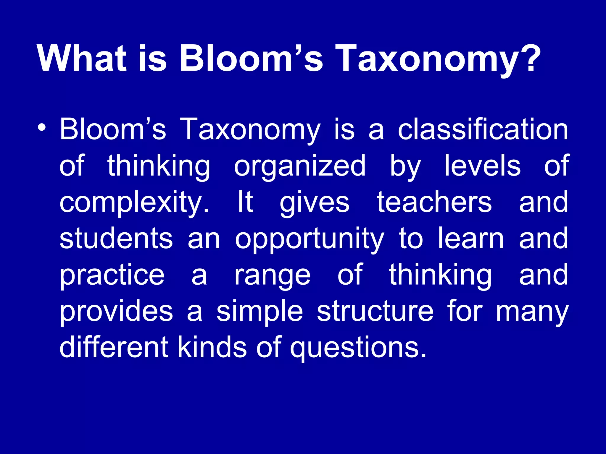 Blooms taxonomy powerpoint | PPT