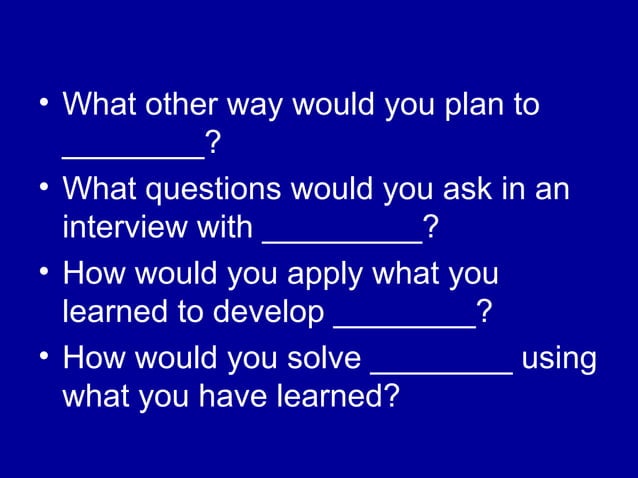 Blooms taxonomy powerpoint | PPT