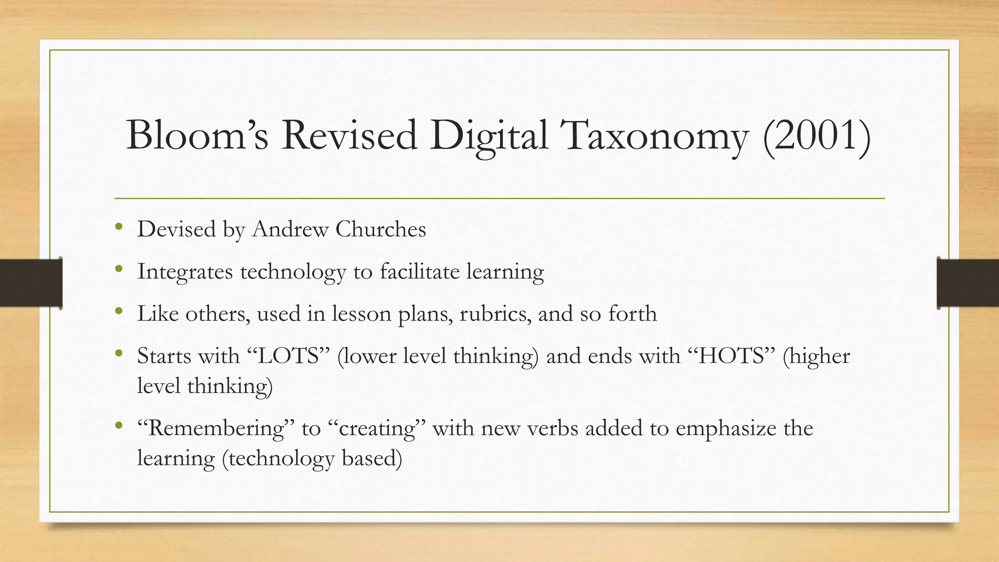 Bloom's Taxonomy PowerPoint | PPTX
