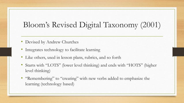 Bloom's Taxonomy PowerPoint | PPTX